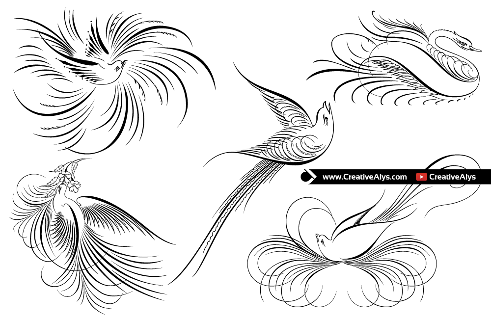 Creative Birds Calligraphy - Creative Alys