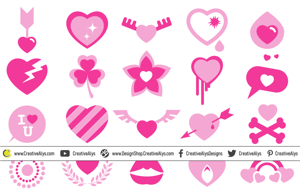 Vector Heart Designs - Creative Alys