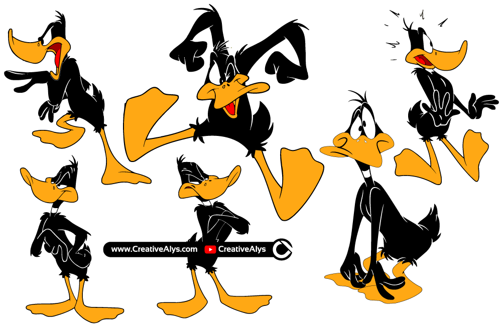 Daffy Duck — Vector Illustrations - Creative Alys
