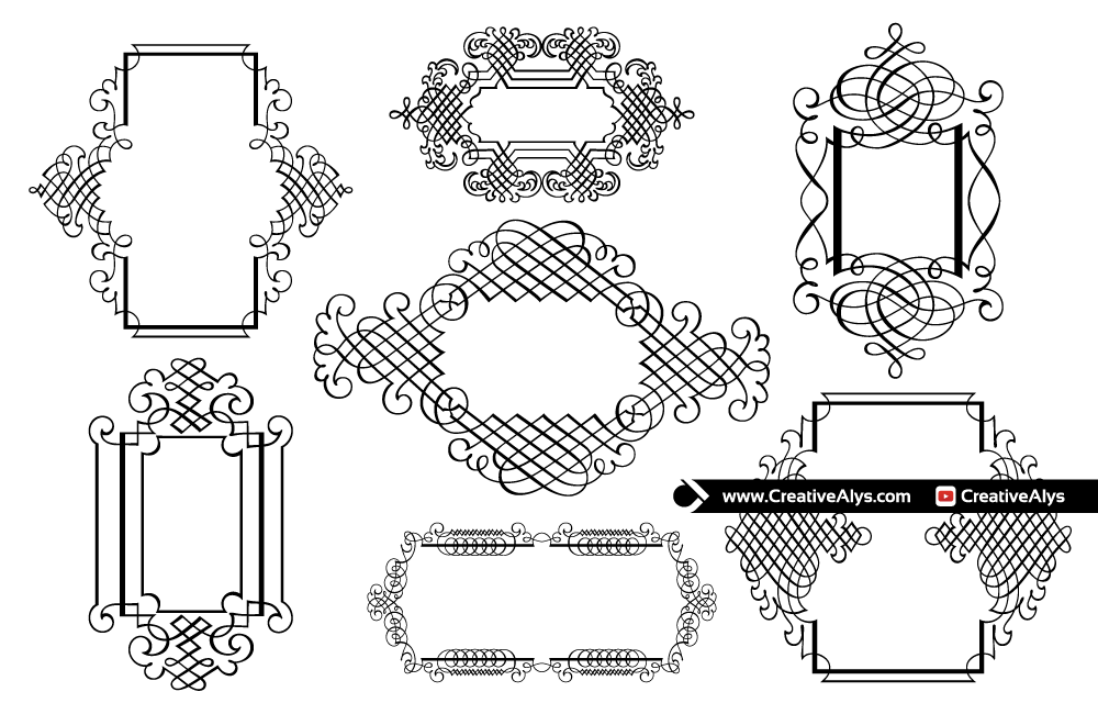 Calligraphic Frames Collection - Creative Alys