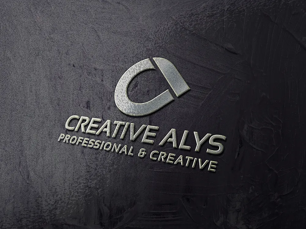 Metallic Logo Mockup - Creative Alys